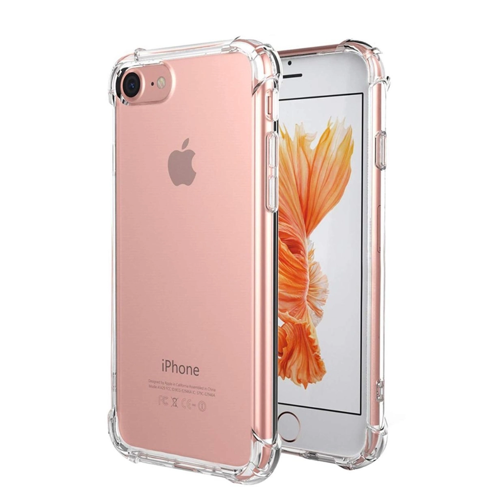 For Iphone 7 Ultra Slim Transparent Anti Shock Side Bumper Corner 4D ...