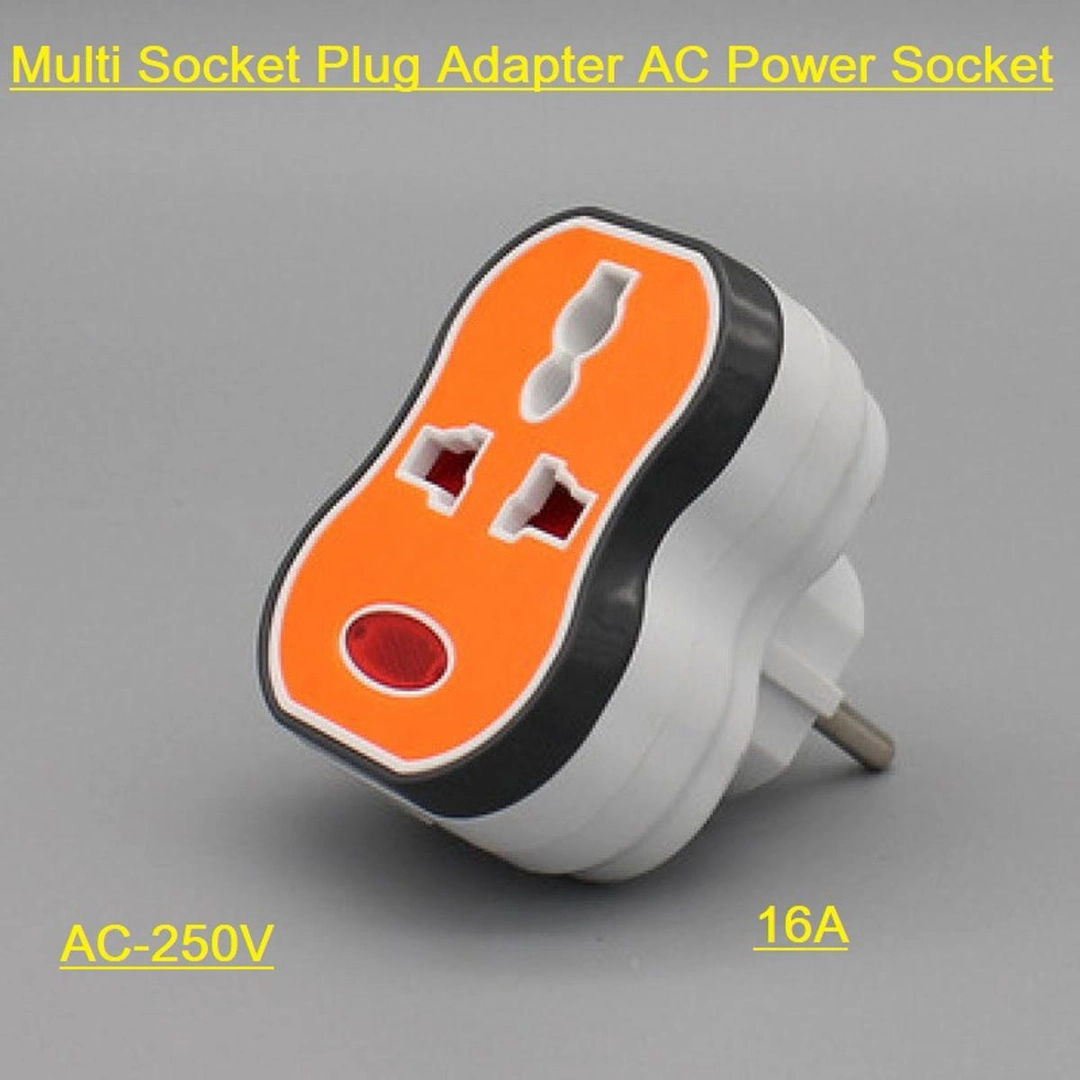 3 WAY Multi Socket Plug Adapter Power Socket AC 250V 10A 2 Pin Power ...