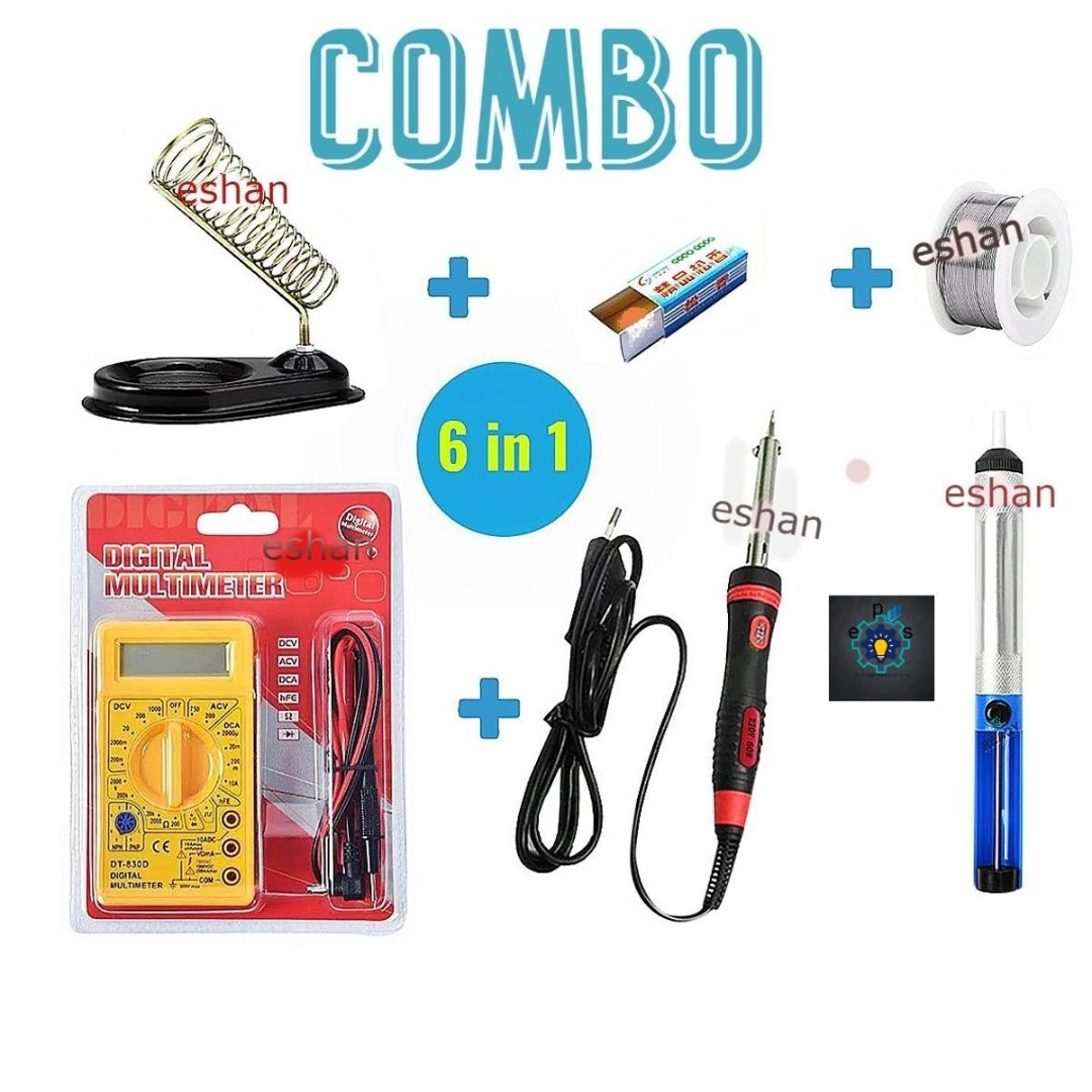 Student Essential Soldering Kits-60W Soldering Iron Combo With ...