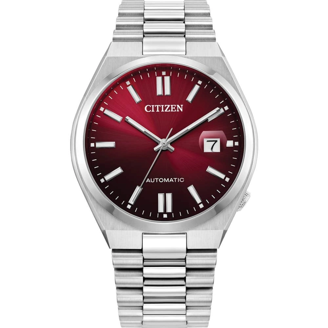 Citizen Tsuyosa Automatic Watch – Silver Stainless Steel Bracelet, Red ...