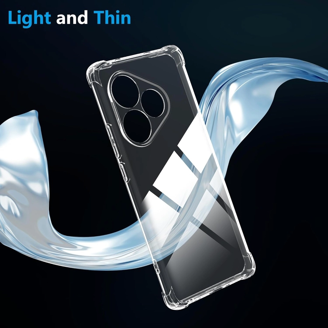 Realme GT 6T Transparent Clear Slim Soft Cover Skin Gel TPU Case With ...