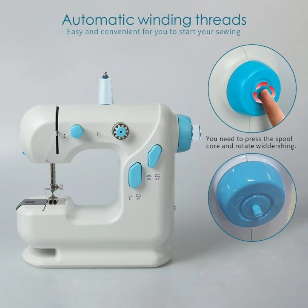 306 Portable Dual Speed Mini Sewing Machine Double Thread & Speed with ...