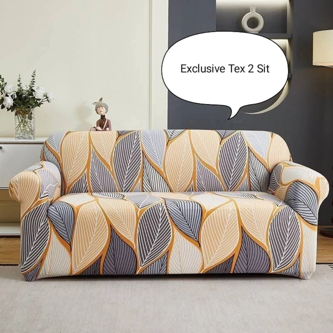 Print Sofa cover 2 seater stitch Design Spandex fabrics/exclusive Tex