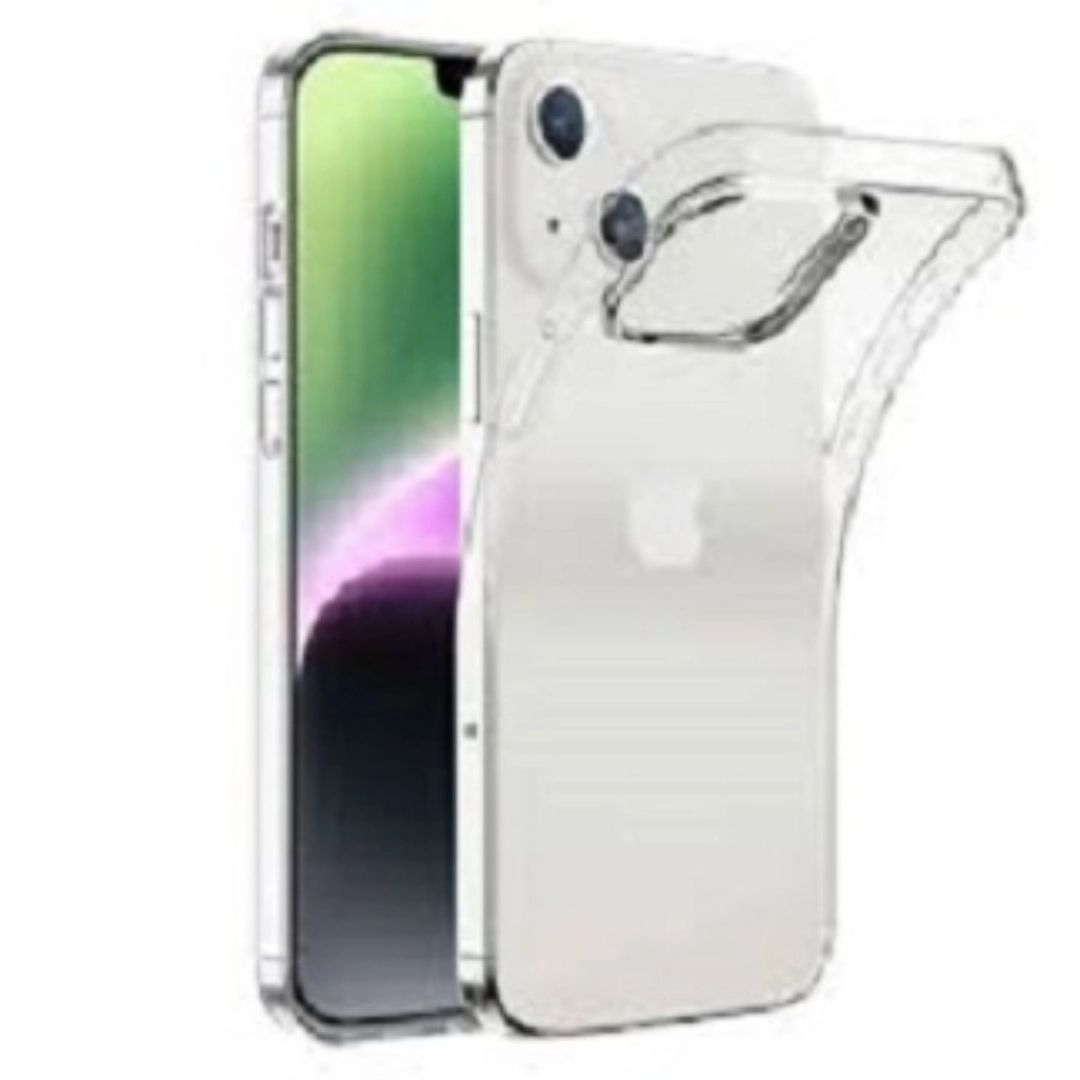 Apple iPhone 15 Plus Flexible Crystal Clear Transparent Soft TPU Back ...