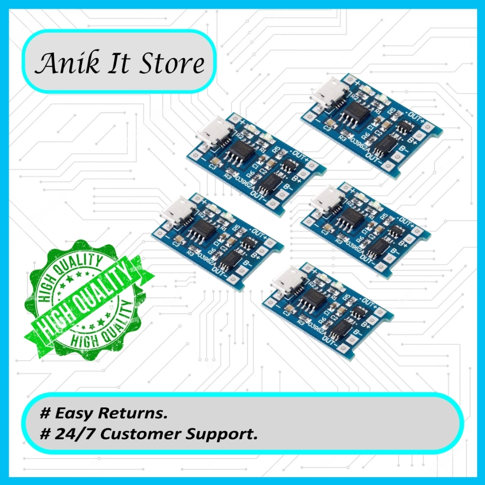 Charging Module(TP-4056) For Lithium-ion Battery ( 5 Pcs)