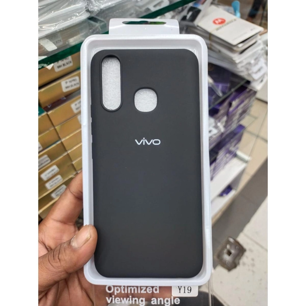 For vivo Y19 Case - Luxury Liquid Silicone Shockproof Camera Protective ...