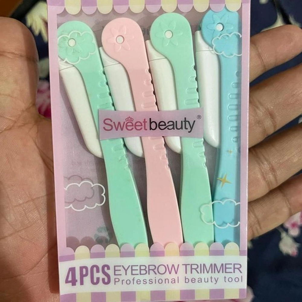 4 Pcs Sweet beauty Eyebrow Razor Set, Hair Trimmer Shaver and Tough up ...