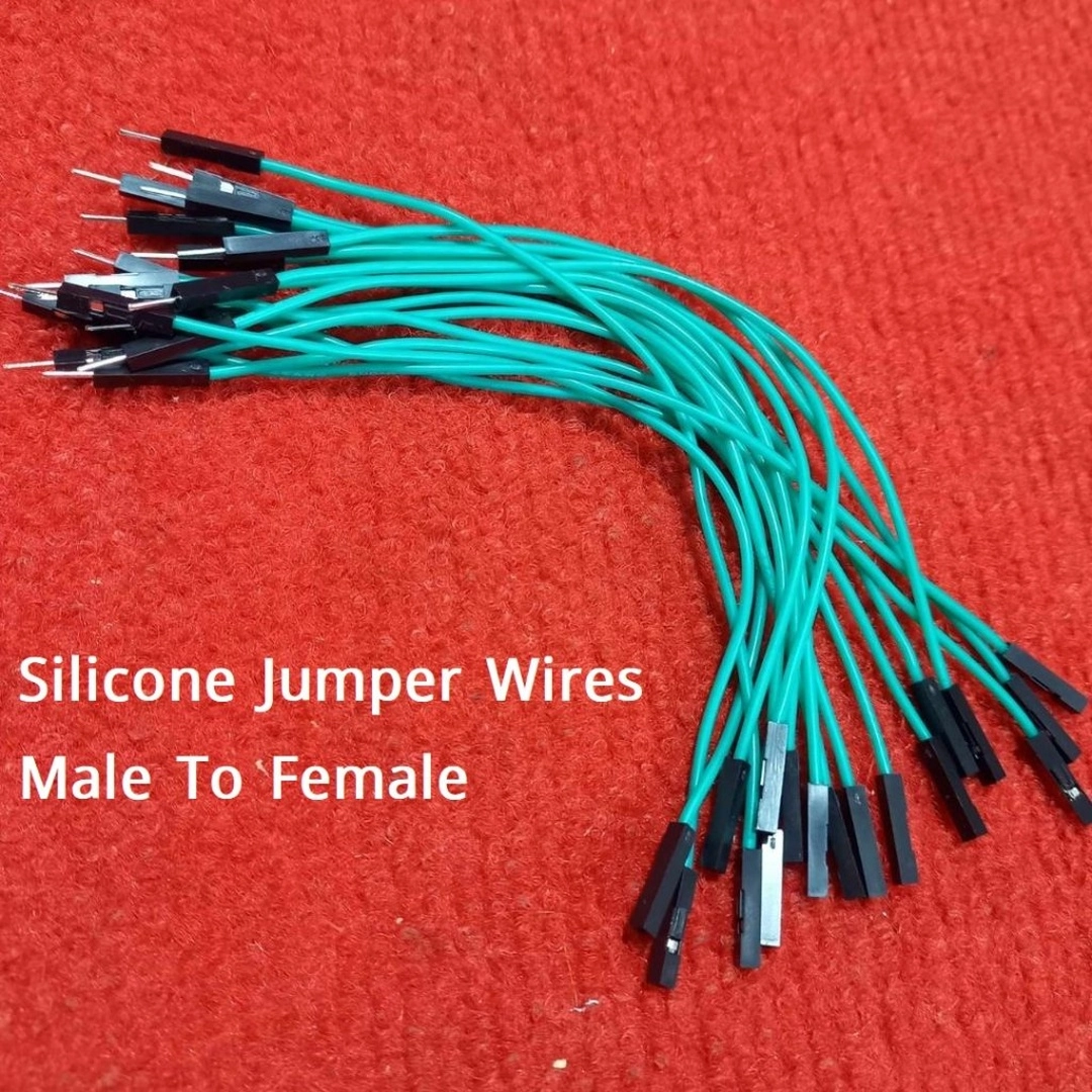 10Pcs - Silicone Jumper Wires Male To Female Ribbon Set Connecting Wire ...