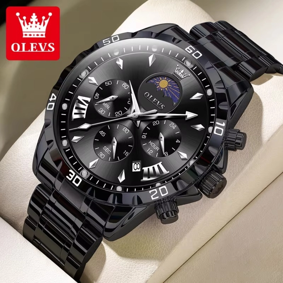 Olevs 2949 Stainless Steel Chronograph Wrist Watch For Men