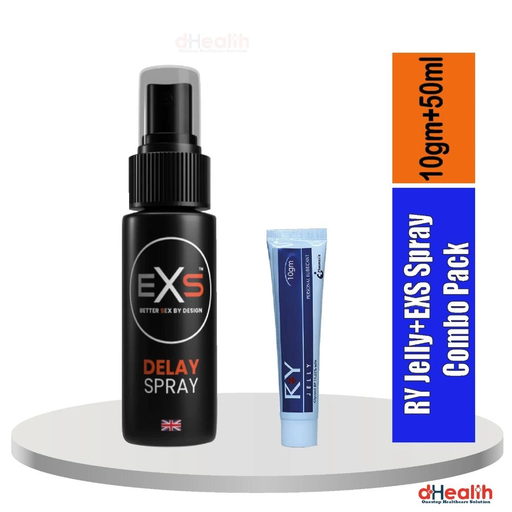 1 RY Jelly 10gm & 1 EXS Spray Delay 50ml (UK) Combo Pack