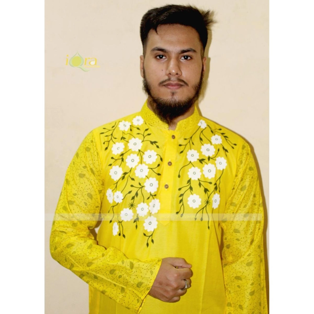 Printed Semi Long Panjabi - Panjabi