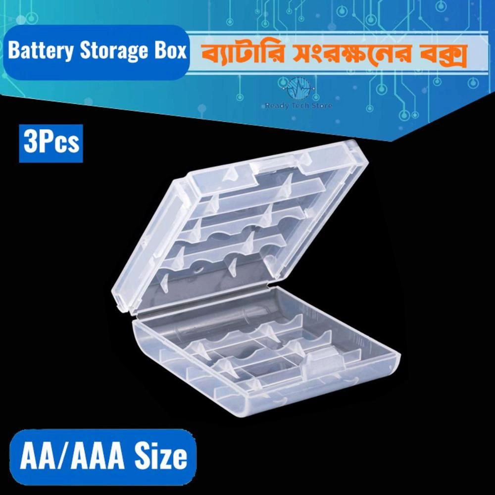 AA/AAA Battery Storage Box for Rechargeable and Alkaline Battery Hard ...
