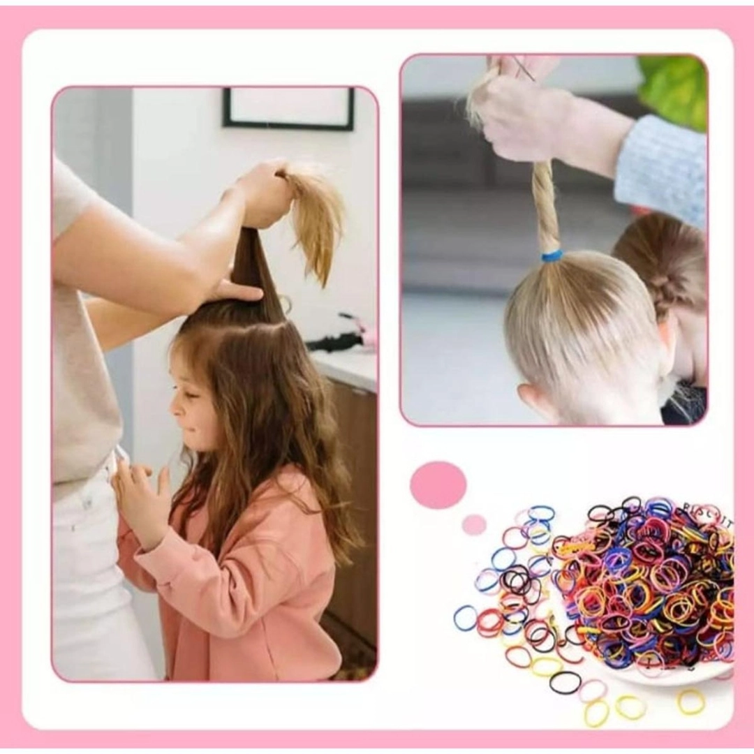 100 Piece Hair Band Multicolor Silicon Elastic Rubber Band for Wmen/Girls