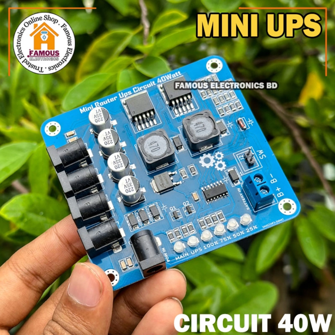 Mini Router UPS Board 40W Battery Charger Board 11.1V 40 Watt