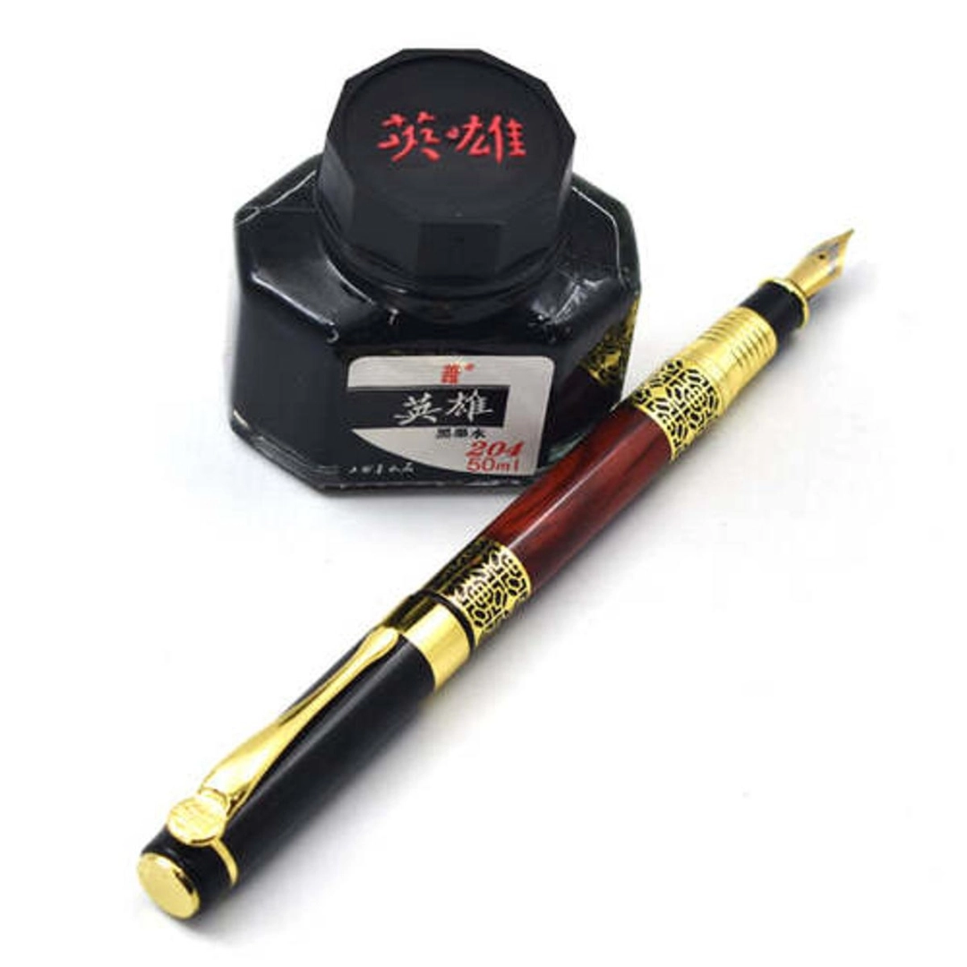 Luxury quality best Imported Fountain Ink Pen and Hero ink 50ml Black color