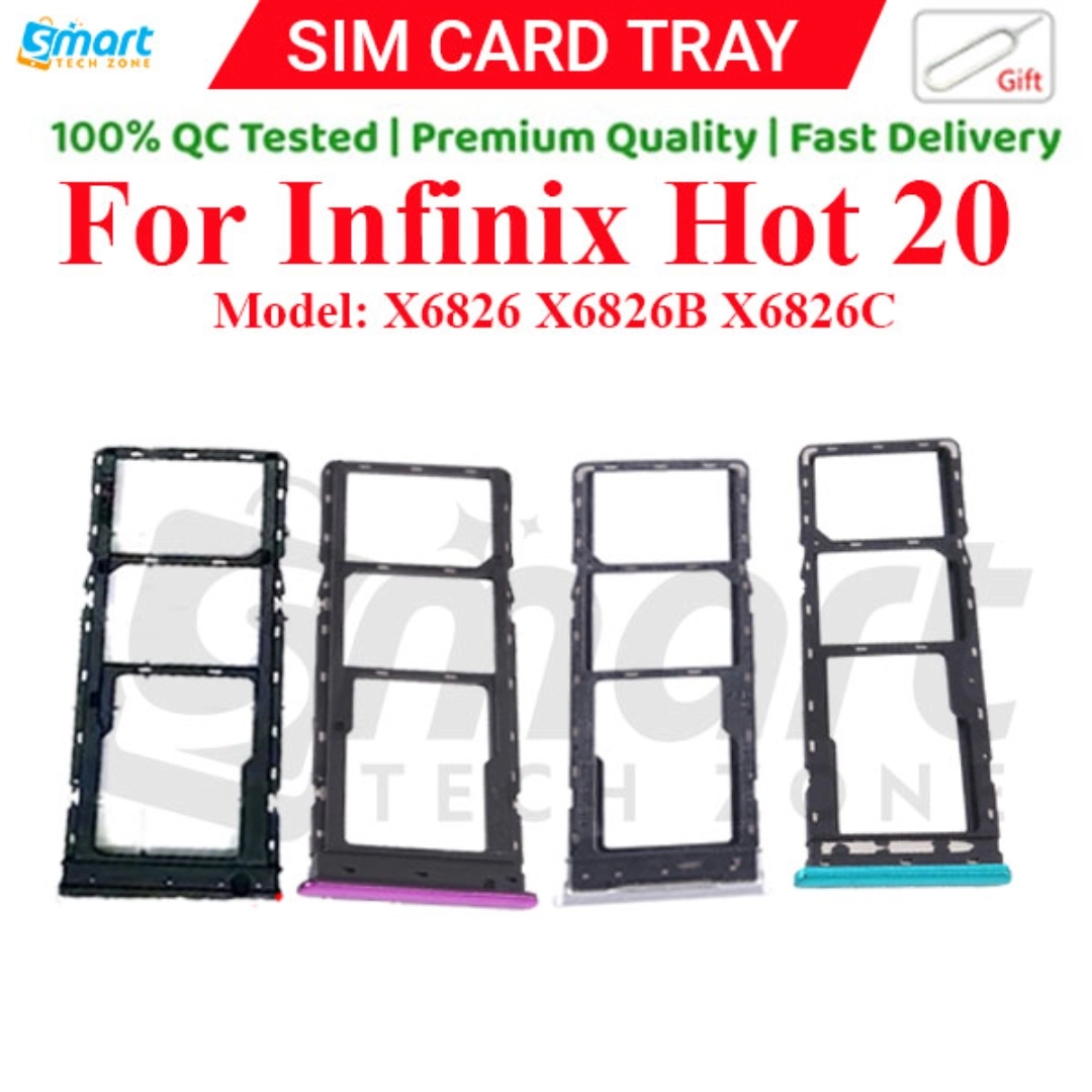 For Infinix Hot 20 Sim Tray Micro SD Card Slot with Sim Ejector Pin ...