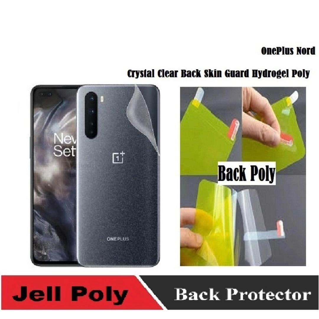 OnePlus Nord Protective Film Sticker Jel Poly Transparen Back Cover ...