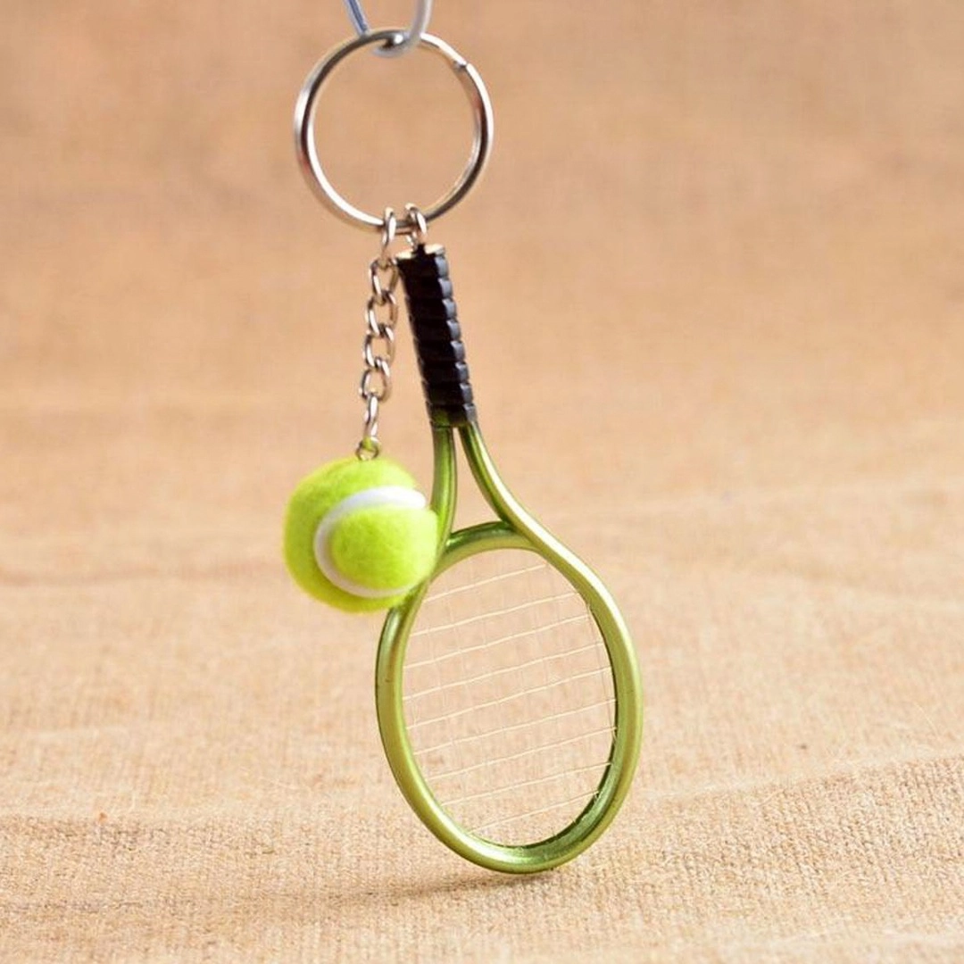 Tennis Racket Ball Key Chain Key Ring pendants Holder necklace Gift ...