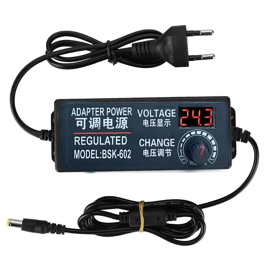 Adjustable Power Adapter DC 24V 3A Power Adapter with LED Voltmeter 775 ...