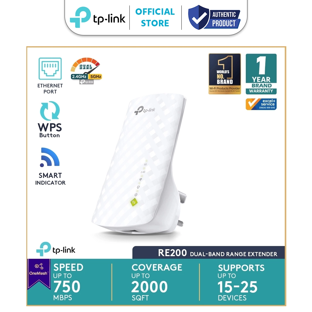 TP-Link RE200 AC750 Wi-Fi Range Extender US Version