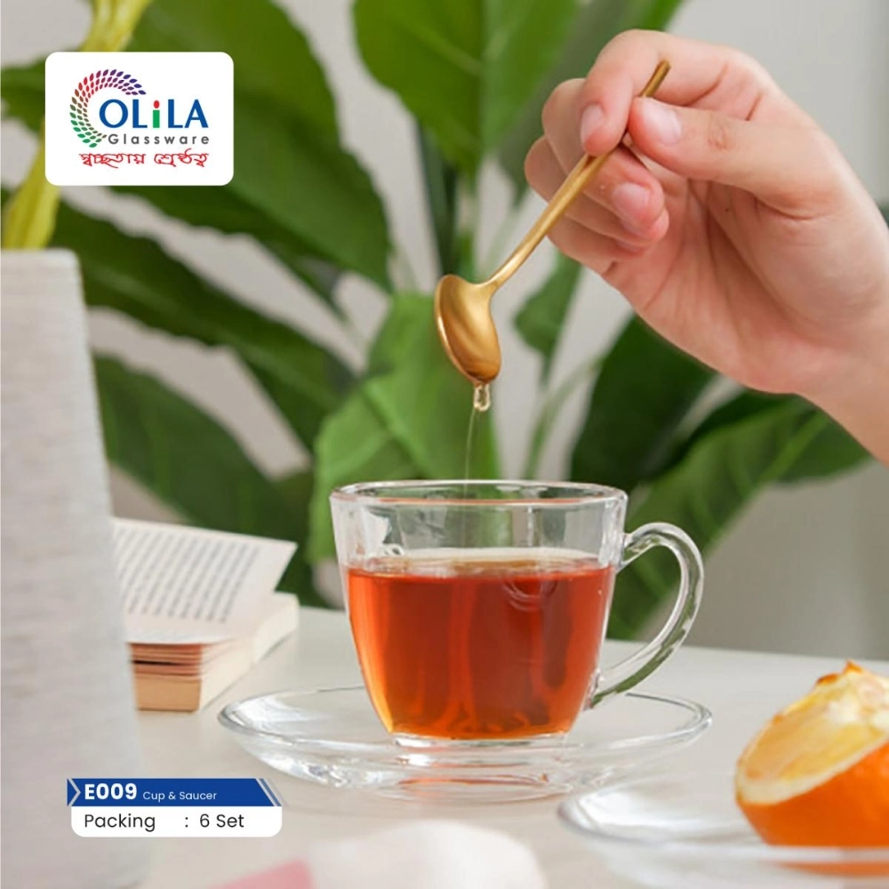 1 Pcs Tea Cup and Saucer 4 kuna / angle