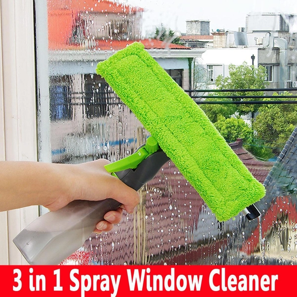 Windows Glass Cleaner With Spray Bottle Magic Wiper 3 in 1