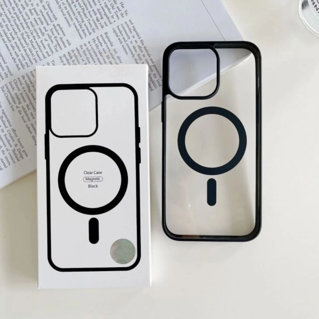 For Apple iPhone 11 To iPhone 16 Pro Max Transparent Magnetic Phone ...