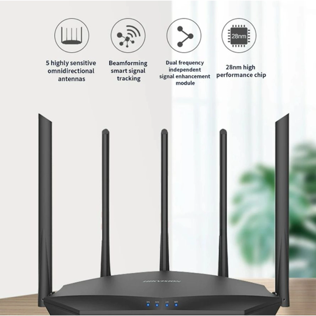 Hikvision DS-3WR12C AC1200 1200Mbps Dual Band WiFi Router