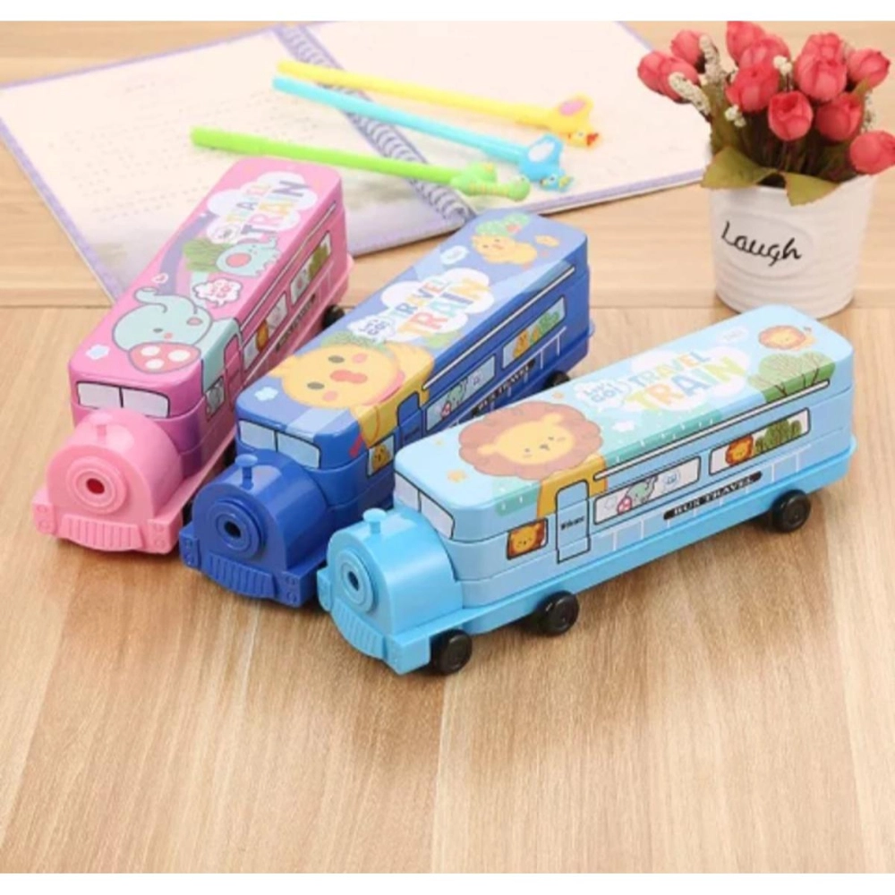 Multi-Functional Train Design Metal Pencil Case (Any Design)