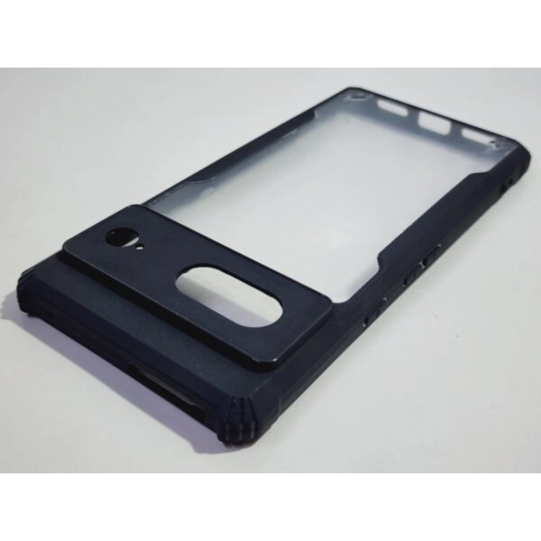 For Google Pixel 7 Transparent Black Shockproof Camera Protective ...