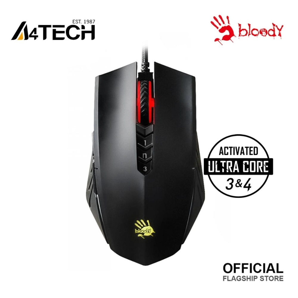 A4TECH Bloody A70 Light Strike Gaming Mousee - Neon Backlit - 6200 CPI ...