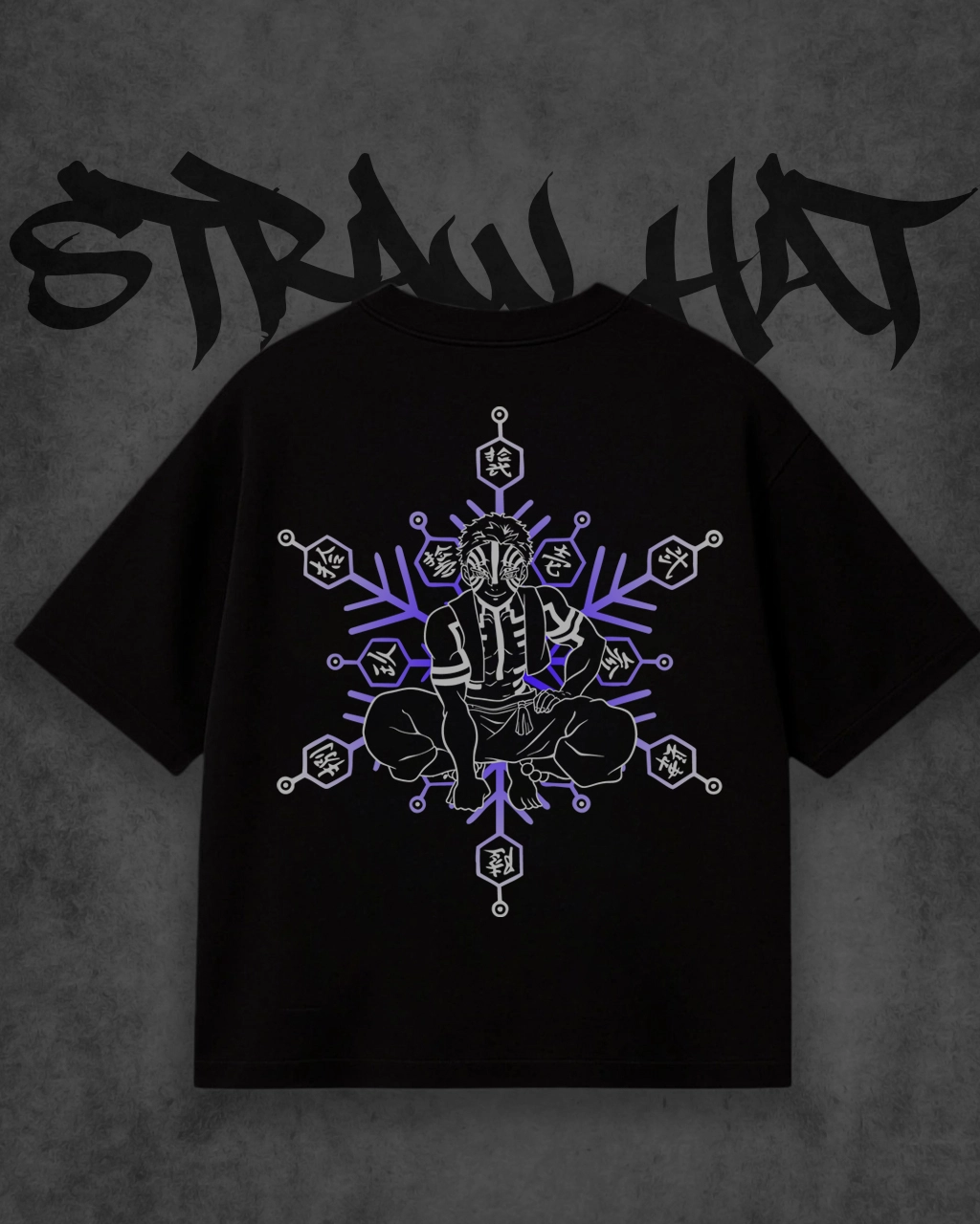 Akaza Compass Needle (Demon Slayer) Premium Anime Drop Shoulder T-Shirt