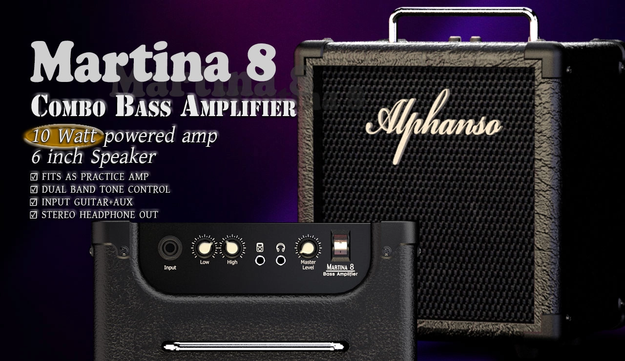 10 watt Bass Amplifier – Alphanso Martina 8 (Guitar, Mp3)