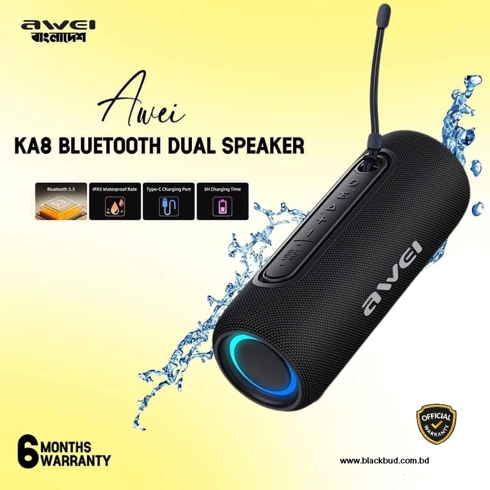 Awei KA8 TWS Bluetooth Dual Stereo Speaker