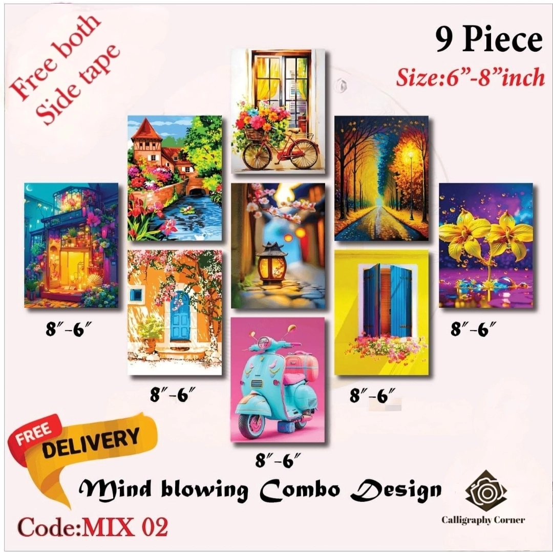 Wall decoration 9pcs Unique Design wallmate Home Decoration poster on ...