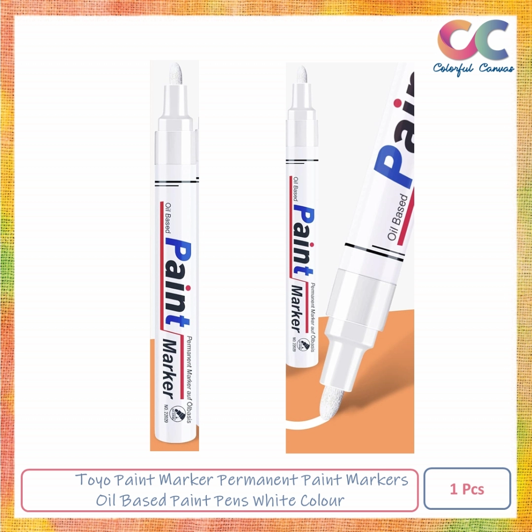 Toyo Paint Marker Permanent Paint Markers Oil Based Paint Pens White Colour
