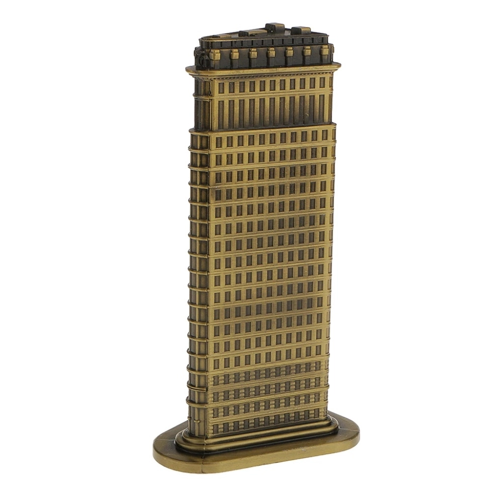 Souvenir Logam Bangunan New York Flatiron Building Model Meja ...