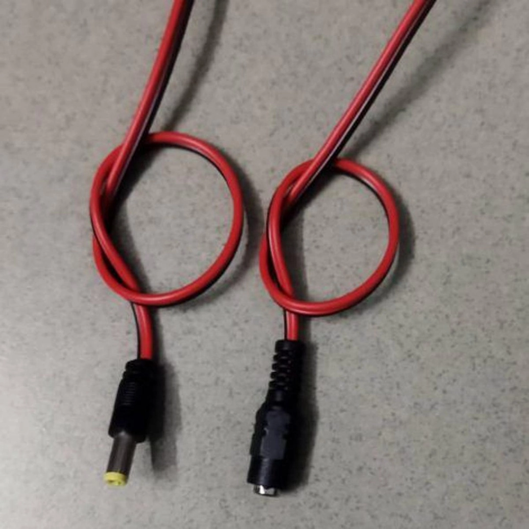 1Pair- Cable With MALE FEMALE 2 Pin Connector 2.1mm Male Female DC ...