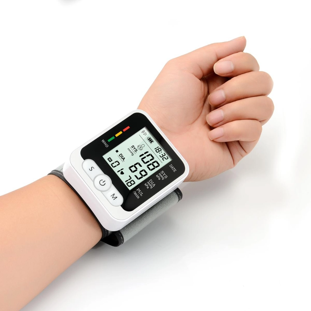 Automatic Digital Wrist type Blood Pressure Monitor bp machine with ...