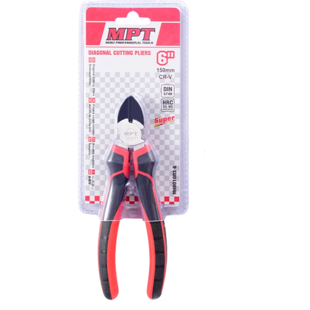MPT 6" Diagonal Cutting Pliers 150mm Cr-V, black finish, MHB01003-6 ...