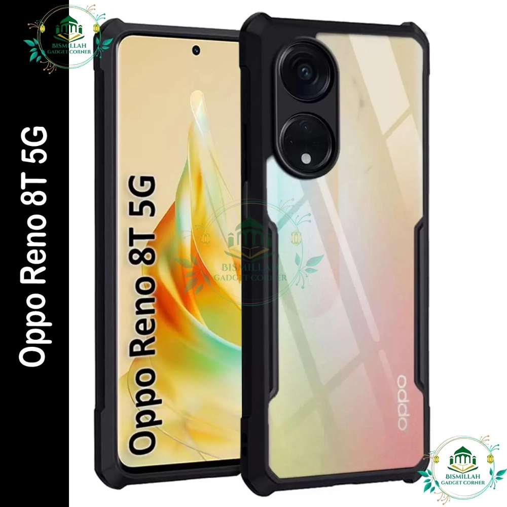Xundd Back Cover for Oppo Reno 8T 5G Transparent Hybrid Hard PC Back Bumper
