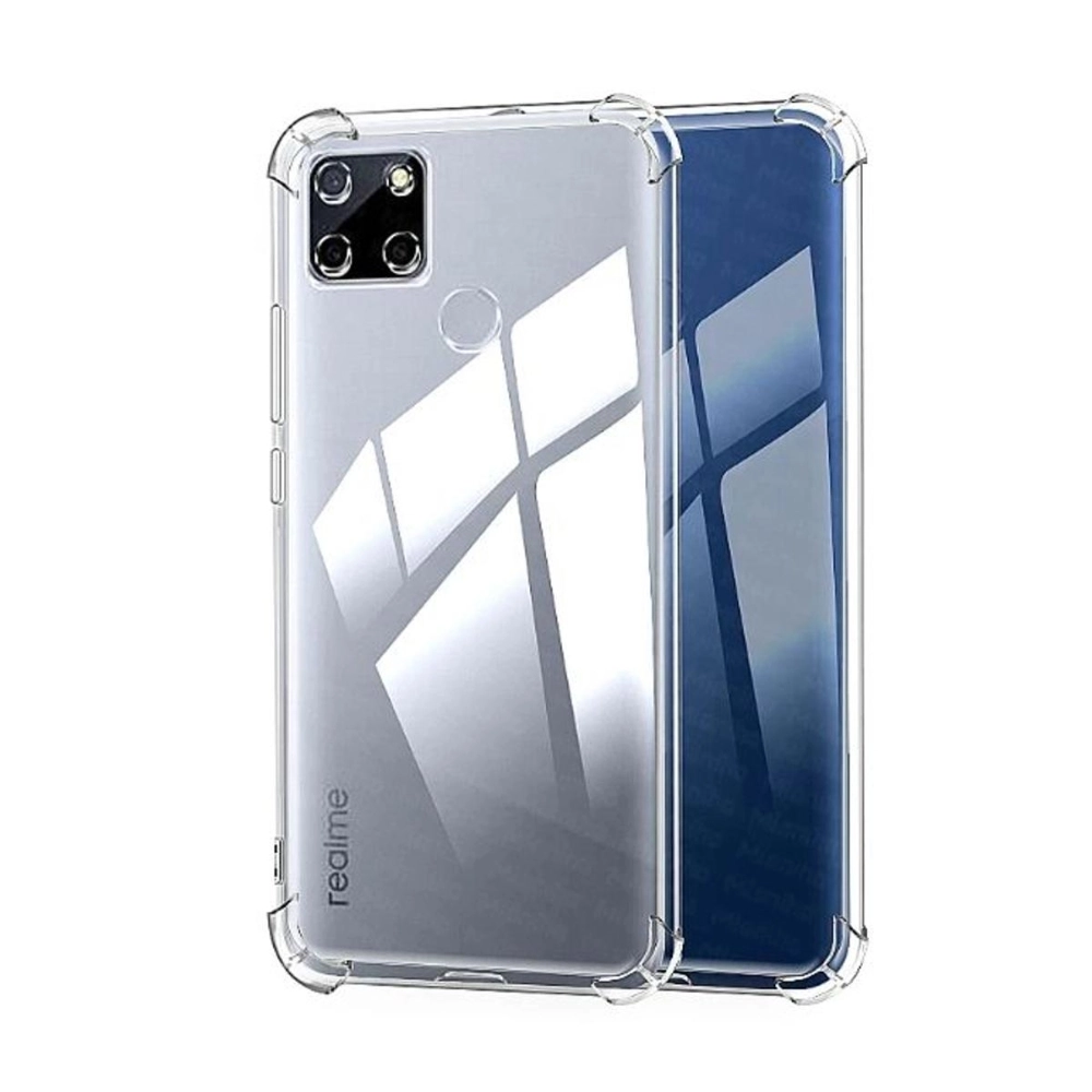 For Oppo Realme Narzo 30A Ultra Slim Transparent Anti Shock Side Bumper ...
