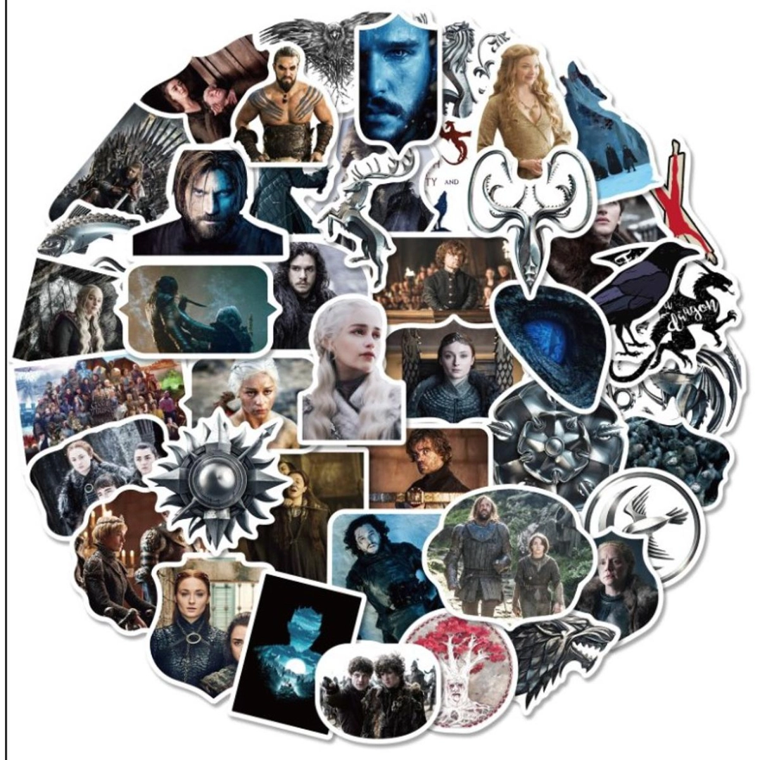 GOT (50Pcs) Game of Thrones PVC Waterproof Stickers For Phone Guiter ...