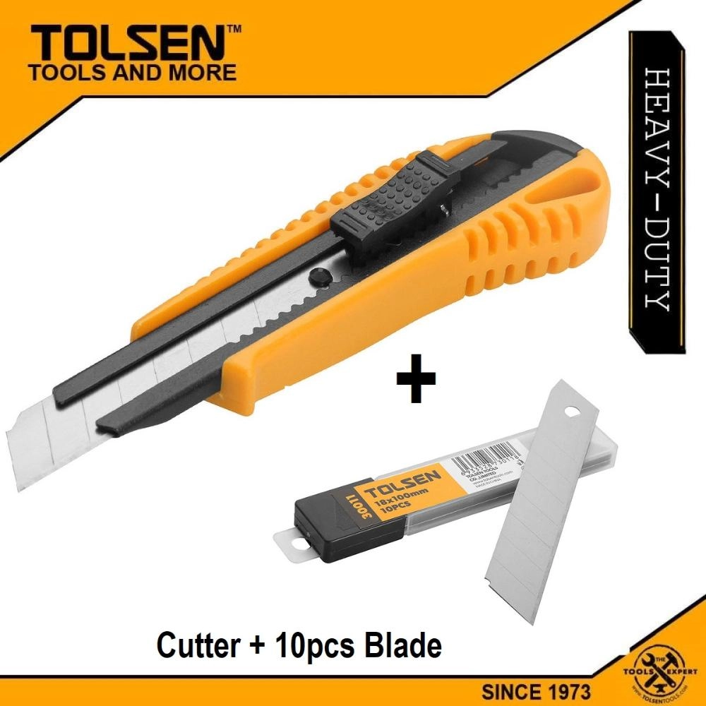 Tolsen Snap-off Cutter with 10Pcs Refill Model : 30001 + 30011