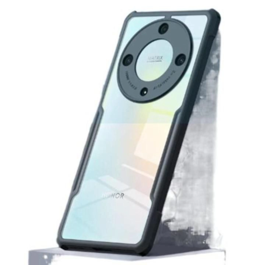 Back Cover For Huawei Honor X9A ( Transparent, Black)