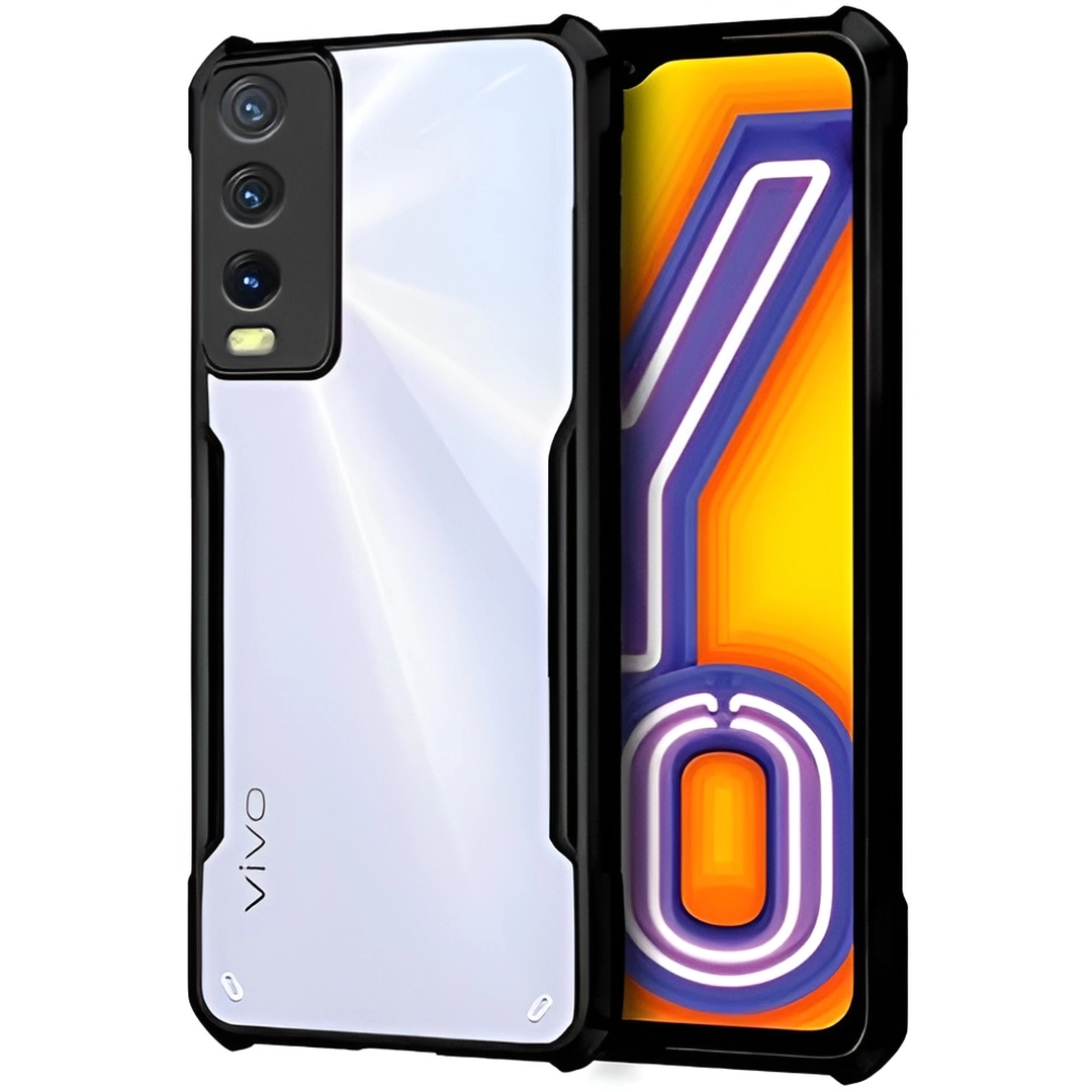 For Vivo Y20i Protective Black Border Crystal Clear Xundd Mobile Back ...