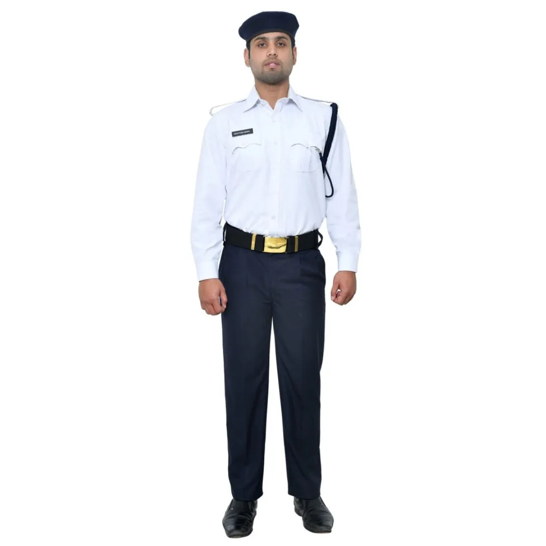 white Guard Dress Full set - Pant, Shirt , Belt , Cap , Bach, Solder ...