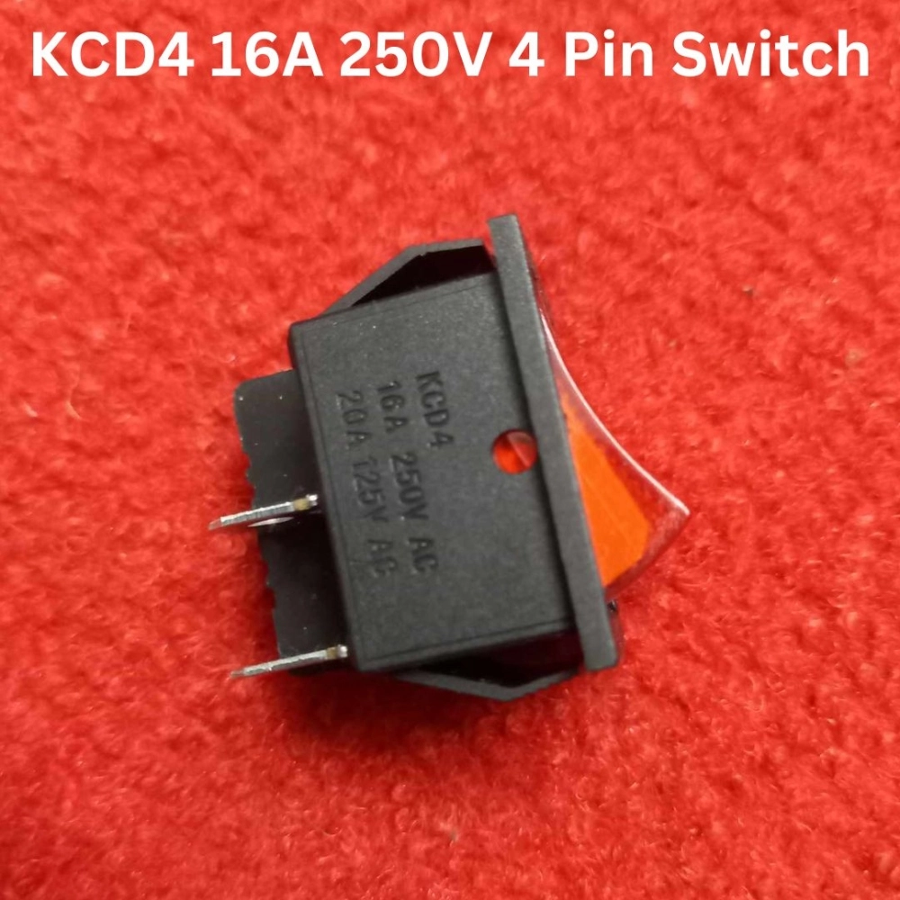 Iconic Luxe - KCD4 Rocker Switch 16A 250V 4 Pin Black Color Switches ...
