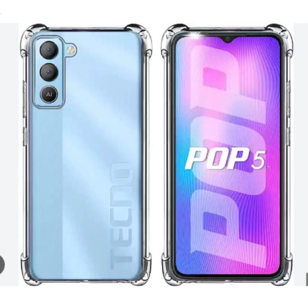For Tecno Pop 5 LTE Flexible TPU Phone Case Official Reinforced Corners ...
