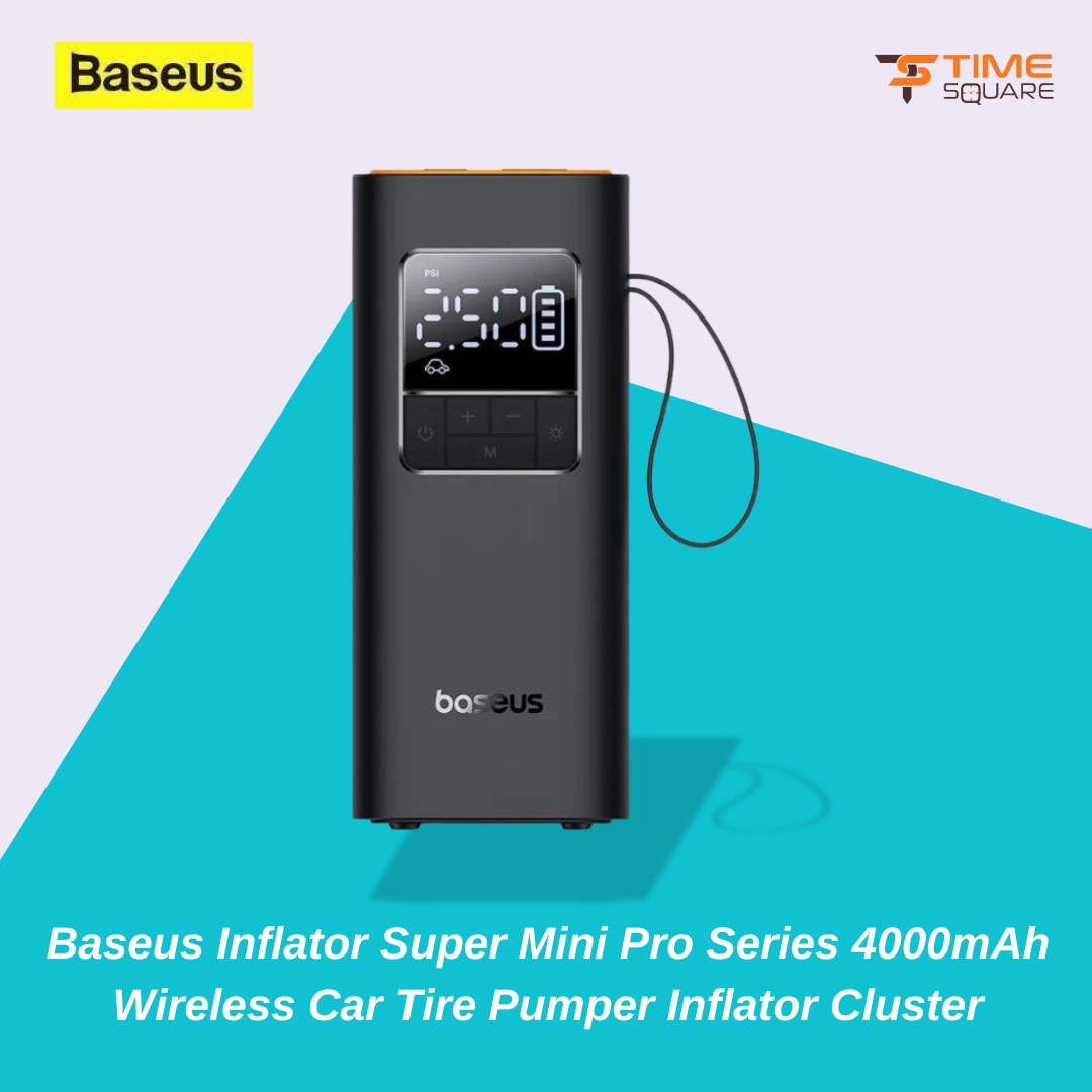 Baseus Inflator Super Mini Pro Series 4000mAh Wireless Car Tire Pumper ...